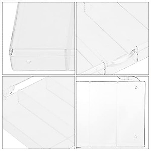 ARTIBETTER Jewelry Organizer 5pcs Clear Plastic Jewelry Box Organizer 5-compartment Parts Storage Boxes Plastic Beads Storage Containers Empty Case Organizer for Small Items Earring Organizer