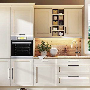 Home Expert 5 Pack 10 Inch Black Cabinet Handles Matte Black Cabinet Pulls Black Dresser Drawer Pulls Stainless Steel Kitchen Cabinet Handles Matte Black 10-1/2 Inch Overall Length