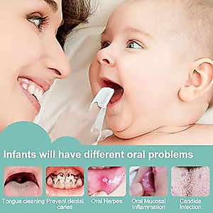 35PCS Finger Cots Baby Mouth Cleaner, Baby Tongue Cleaner Newborn Brushes Teeth With Fingers For 0-36 Months Toddler Care Of Baby Mouth, Baby Finger Toothbrush Cleans Teeth, Wipes Tongue Surface
