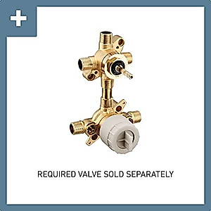 Moen UT3322 Belfield M-CORE 3-Series 2-Handle Shower Trim with Integrated Transfer, Valve Required, Chrome