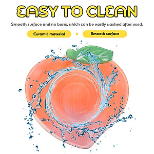 VOSAREA 5 Inches Decorative Half Peach Serving Fruit Salad Dessert Dish Bowl for Dipping Sauce Snacks Home Decor Meal Garnishing Fruit Vegetable Home Decor