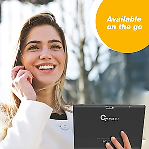 CWOWDEFU Tablet 10 inch with Case Android Tabletas 32GB Touchscreen Tablets 10.1 Inch Ax WiFi 6 Tablet PC (Black)