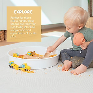 Inspire My Play - 4 x Mini Silicone Scoops - Perfect for Sensory PlayTray - Sensory Bin Accessories - Special Education Classroom Supplies - Montessori Education Toys - Multi-Purpose Shovel