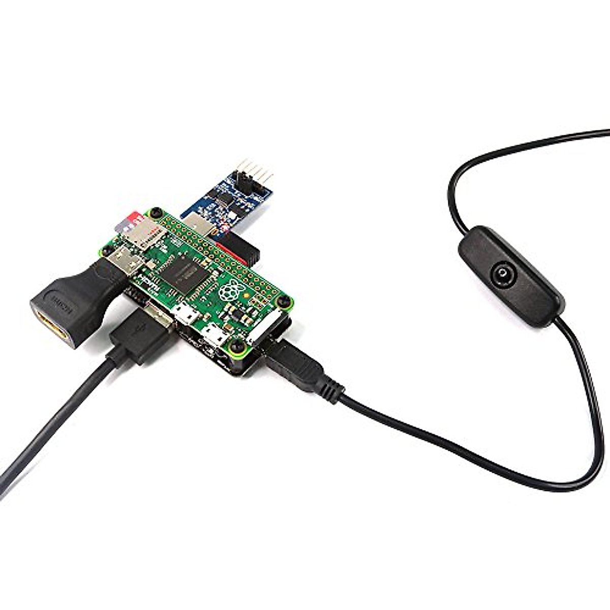 MakerSpot 4-Port Stackable USB Hub HAT for Raspberry Pi Zero V1.3 (with Camera Connector) and Pi Zero W /2W (with Bluetooth & WiFi)