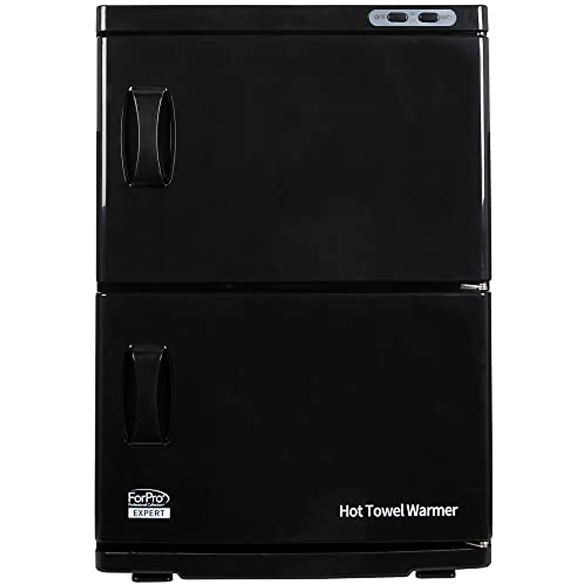 ForPro Expert Double Hot Towel Warmer, 46L Extra Large Capacity, Holds 48 Towels, Rust Resistant Towel Heater with Stainless Steel Racks, 25.5” H x 17.75” W x 11” D, Black