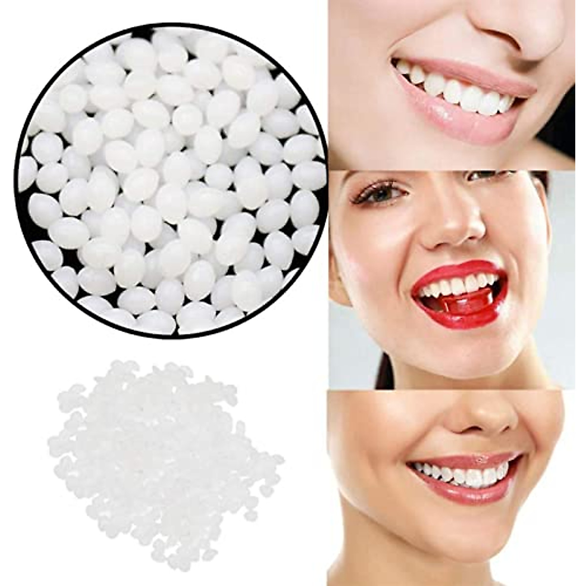 Decorative Denture Cup with For And Solid Tooth Make Glue Denture Teeth (30g) FalseTeeth Temporary Adhesive Confidently Tooth Missing Teeth Gaps Kit Denture Clip on Braces for Looks