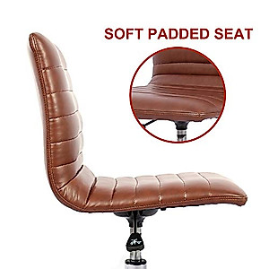 SMUG Armless Home Office Chair, Light Red