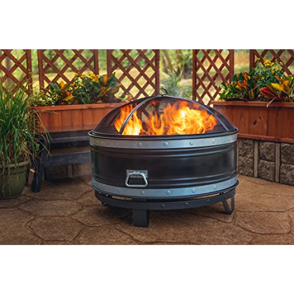 Pleasant Hearth OFW651R Colossal Fire Pit, Black