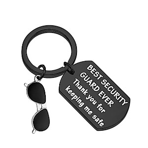 MAOFAED Security Guard Gift Thanks For Keeping Me Safe Security Guard Appreciation Thank You Gift (security guard black)