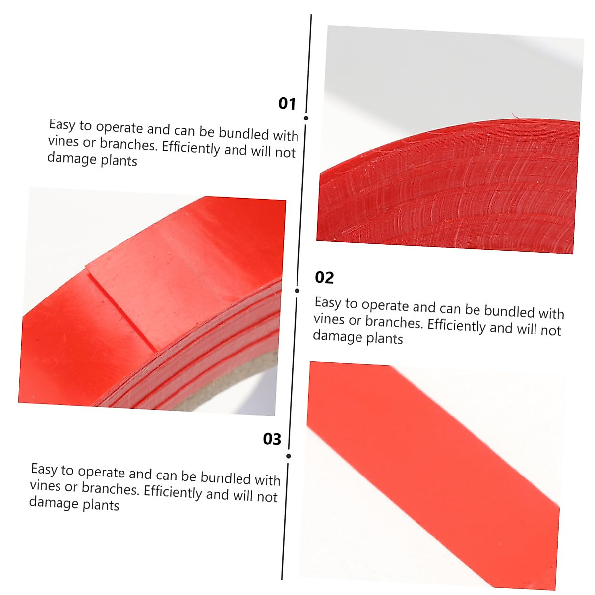 DOITOOL 10 Rolls Lapper Tape Garden Tape Tomatoes red Duct Tape Plants Garden Tape Plant tie Tape Garden tie Tape Garden Wire Floral Tape Plants Ties Blush tie PVC to Stretch Plate