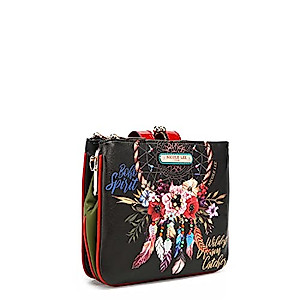 Nicole Lee Bohemian Black Kiss Lock Crossbody