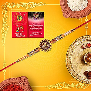 Sharvil Set 3 of Rakhi for Brother Bhaiya Bhabhi Raksha Bhandhan Rakhi Thread Bracelet Cotton Thread multi design