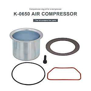 Thaekuns 2pcs K-0650 Air Compressor Cylinder Sleeve and Compression Ring Kit, Cable Air Compressor Service Kits for Craftsman DeVilbiss Porter Cable Compressor