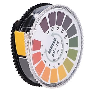 FTVOGUE Test Paper Strip Roll Professional Level Testing Paper for Cosmetics Food Water Full Range 0-14, Water Quality/Temperature and Humidity Meter
