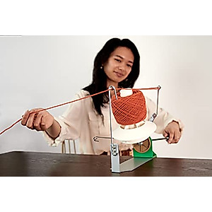 Olikraft Large Capacity Yarn Winder - Hand Operated Metal Yarn Ball Winder. Support 10 to 16 oz of Yarn Fiber Wool String (Stainless Steel)