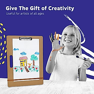 Artlicious Drawing Board - 13 x 17 Sketch Boards with Handle for Drafting Art - Portable Wooden Clipboard for Class or Studio Fit in Artists Tote
