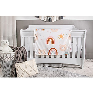 Top Tots Deluxe Minky Baby Blanket - Angel Wings, 40 x 29 Inch White