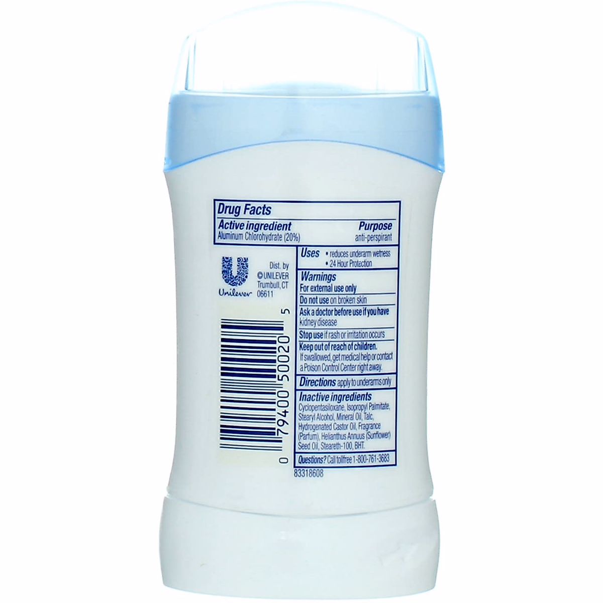 Dove Deodorant Powder Invisible Solid 1.6oz (2 Pack)