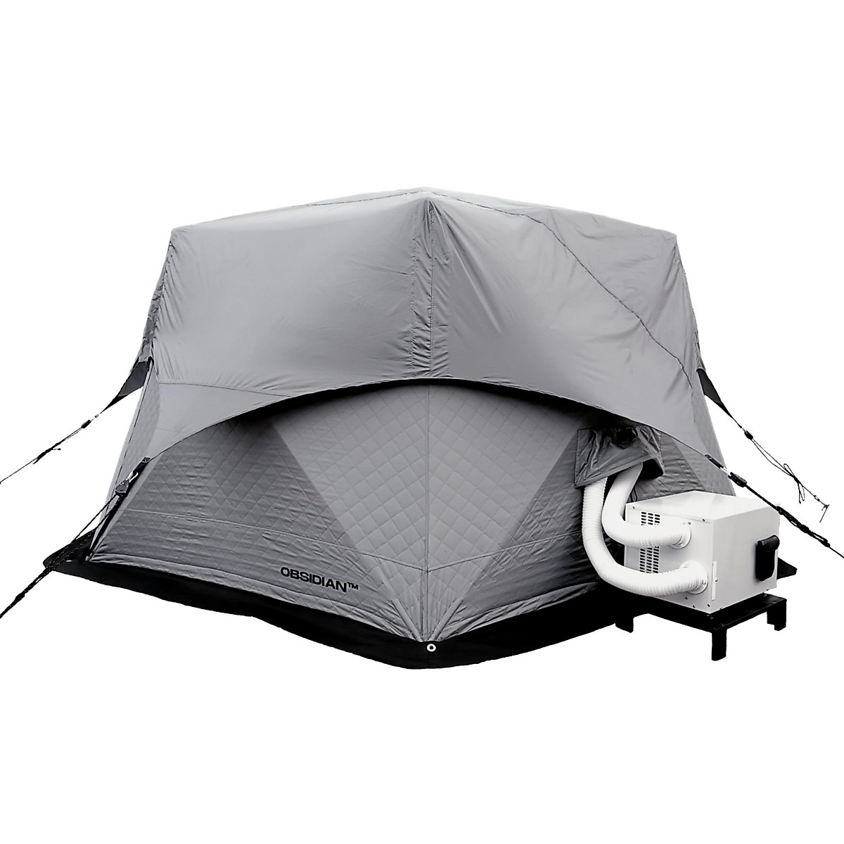 RDS Gear - Obsidian - Heavy Duty 4 Season Camping Shelter, 6-8 Person Capacity, Instant Pop-Up Tent, Insulated and A/C Ready, Removable Floor for Easy Cleaning or Ice Fishing