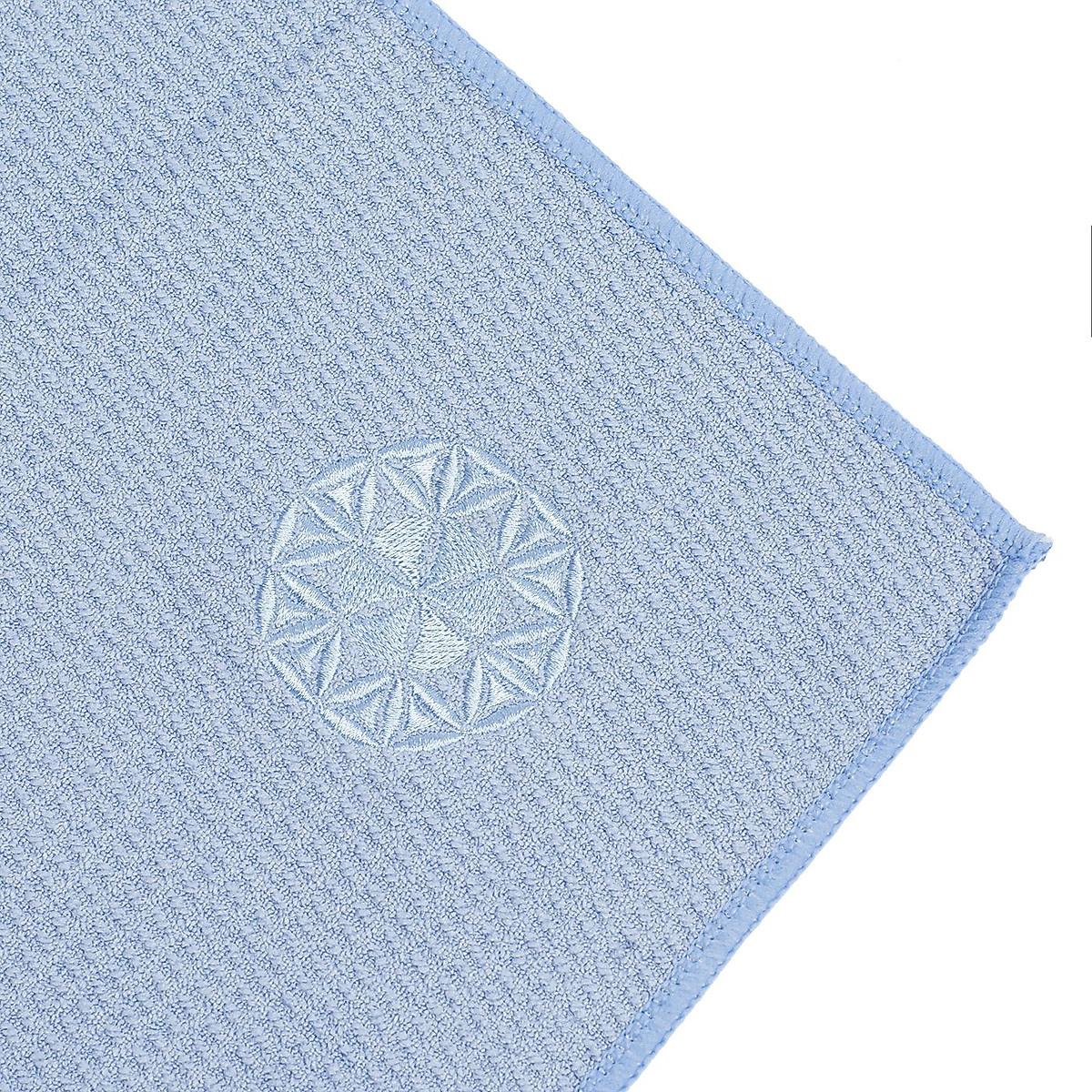 Shandali Stickyfiber Hot Yoga Towel - Silicone Backed Yoga Mat-Sized, Absorbent, Non-Slip, 24" x 72" Bikram, Gym, and Pilates - (Blue, Standard)