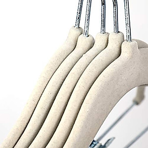 Tosnail 30 Pack Kids Velvet Hangers Children's Clothes Hangers Baby Hangers with Clips - Cream