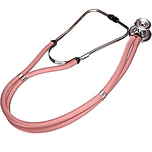 Novamedic Dual Head Sprague Rappaport Stethoscope, Pink, 30 inch First Aid Stethoscope for Nurses, Doctors, ETMs, Nursing Homes, Cardiac Diagnostic, Cardiology and Medical Supplies Kit