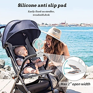 HandFun Desk Fans Small Quiet, 70° Oscillating 5000mAh USB-C Rechargeable Battery Operated Fan Clip on Small Table with 24H Long Lasting for Travel/Stroller/Home/Office/Camping/Treadmill/Golf Cart