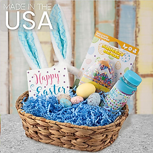 MagicWater Supply Crinkle Cut Paper Shred Filler (2 LB) for Gift Wrapping & Basket Filling - Light Blue