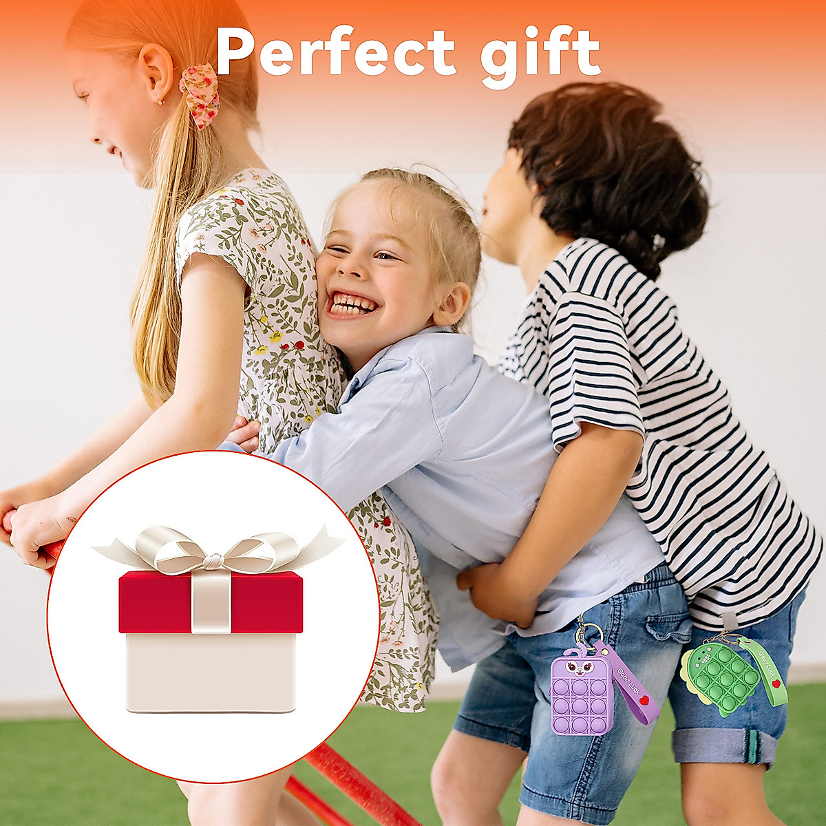 Besoar Black Bow Coin Purse for Girls Kids Women Teen Child Fidget Fidgets Toy Toys Change Purses Coins Cute Beauty Kawaii Small Mini Zipper Silicone Pouch Keychain Cartoon Design Cool Pouches