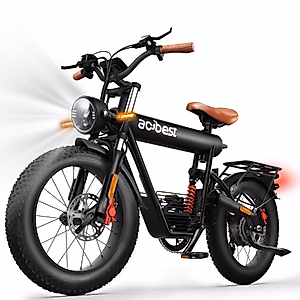 ACTBEST Electric Bike for Adults - Electric Dirt Bike with 2000W Motor, 960Wh Removable Battery, 20" x 4.0 Fat Tires E Motorcycle with Dual Suspension & Hydraulic Brakes, 7-Speed, 32MPH