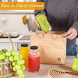 Moretoes 3pcs 16oz Glass Bottles with Lids Glass Milk Bottles Glass Juice Bottles Square Beverage Bottles for Milk Juice Tea Milkshake Water Honey Jam