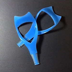 Eyelash Brush Tool，2pcs 3 in 1 Makeup Cosmetic Eyelash Tool Upper Lower Eye Lash Mascara Guard Applicator ，For Women Girls (Pink+blue)