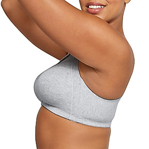 Bali Women's Double Support Cotton Stretch Wire-Free Bra, Heather Grey, 36C