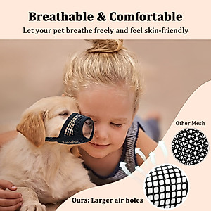 Mayerzon Soft Mesh Muzzles for Small Medium Large Dogs