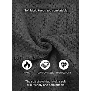 JMIERR Mens Cardigan Sweater Fall Casual Long Sleeve Shawl Collar Button-Up Cable Knit Sweaters with Pockets for Men,US 40(M),Dark Grey