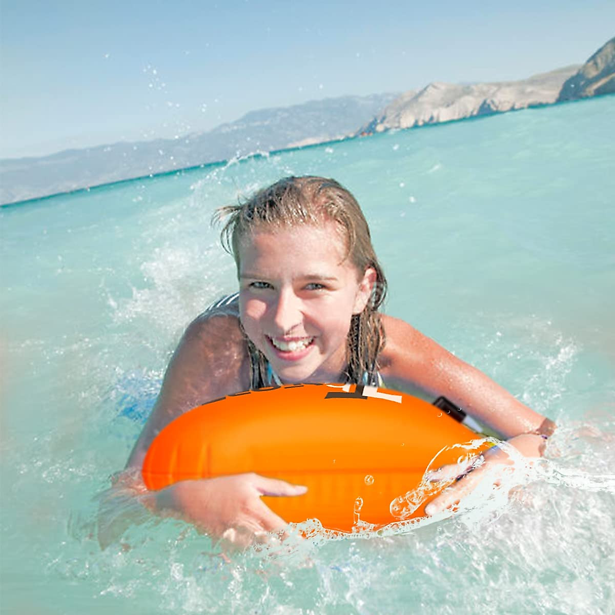 T6 20L Swim Buoy Waterproof Dry Bag Swim Safety Float Keep Gear Dry for Boating Kayaking Fishing Rafting Swimming Training and Camping