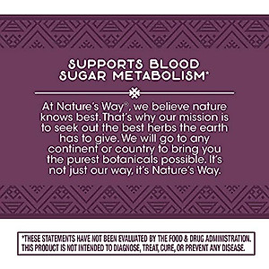 Nature's Way Blood Sugar Manager with Gymnema, Supports Blood Sugar Metabolism*, Vitamin A Supplement, 90 Capsules