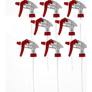 8 Pcs Spray Bottle Nozzles- Chemical Resistant Industrial Spray Bottle Nozzle Replacement Head- Leak Proof, Low Fatigue, Wide Usage, Heavy Duty Trigger Spray Nozzle for Bottles 16Oz, 24Oz & 32Oz