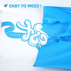 FUNKAKA Lake Blue HTV Heat Transfer Vinyl Rolls, 12" x 10ft Matte Lake Blue Iron on Vinyl for All Cutter Machines HTV Vinyl for T-Shirt Easy to Cut & Weed for Heat Transfer Design