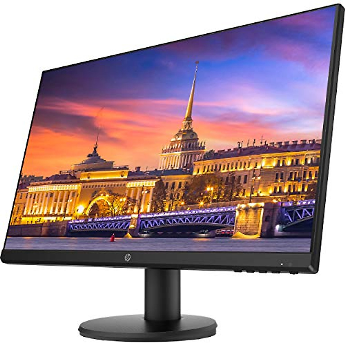 HP P24v G4 24 Inch IPS LED FHD Backlit Monitor 2-Pack Bundle with Fully Adjustable Desk Mount Monitor Stand