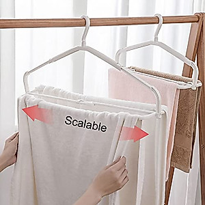 3 Layer Foldable Magic Hangers Thicken Durable Non-Slip Magic Hangers for Bedspreads Tablecloths Linens