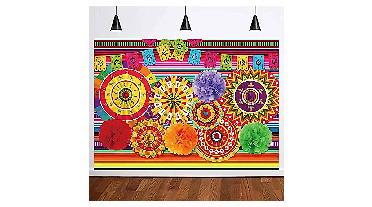 Colorful MAQTT Fiesta Backdrop - Perfect for Party Decor