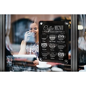 American Metalcraft PFW2736BL Suction Cup Chalkboard, Double-Sided, 16" Dia., 1-1/2" H