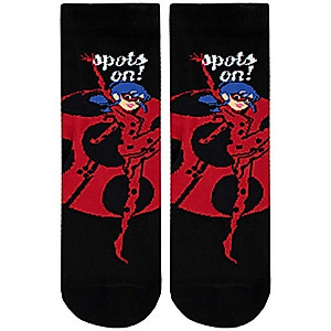 Miraculous Ladybug Girls' Lady Bug Socks Pack of 3 Size 10 to 13 Multicolored