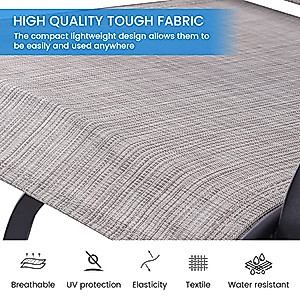 Timechee Set of 6 Outdoor Swivel Bar Stools, Height Patio Chairs Patio Bistro Stools, All Weather Patio Bar Set for Bistro Lawn, Garden, Backyard (6, Grayish Brown)