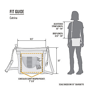 Browning Women's Concealed Carry Purse, Premium Holstered Handbag with Safety Locking Option, Catrina, One Size