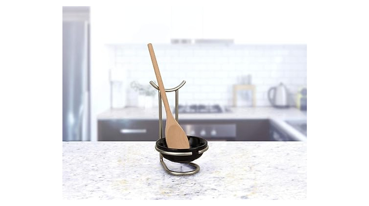 Spectrum Diversified Euro Standing Spoon Rest with Ceramic Dish Upright ...