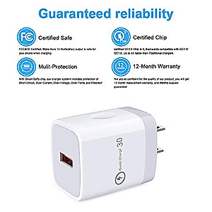 Quick Charge 3.0 USB Charger,GiGreen 2-Pack Fast Charging Wall Plug Adaptive Power Block Compatible iPhone 14 Pro Max 13 12 11 X,Samsung Galaxy S23 Ultra A14 5G A13 S21FE A53 A23 A03s S22,Pixel 7Pro 6