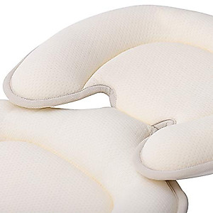 Innokids Head and Body Support Pillow Infant Car Seat Insert for Newborn to Toddler Stroller Cushion for Baby Shower Gifts (Beige)