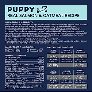 CANIDAE Pure Limited Ingredient Premium Puppy Dry Dog Food, Real Salmon & Oatmeal Recipe, 4 lbs, with Wholesome Grains